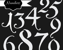 Unique table number clipart related items | Etsy
