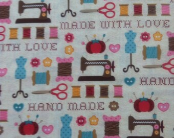 Popular items for sewing theme fabric on Etsy