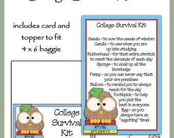 Items similar to Birthday Survival Kit includes Topper and Card ...