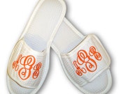 Monogram slippers | Etsy
