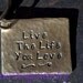 Live The Life You Love Hand stamped Keychain Custom Key