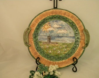 Irish Castle Pottery Plate/decorator plate/serving dish/Irish castle ...