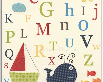 Nursery Letters Nursery Alphabet Letters Wall by DesignByMaya