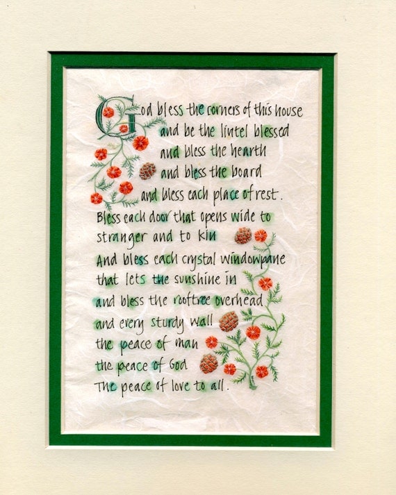 House Blessing calligraphy God bless this house calligraphy