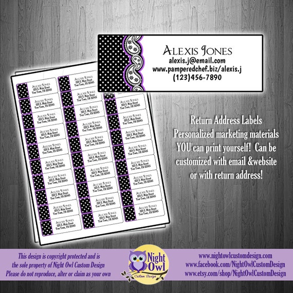 Items similar to Pampered Chef Consultant return address labels - DIY ...
