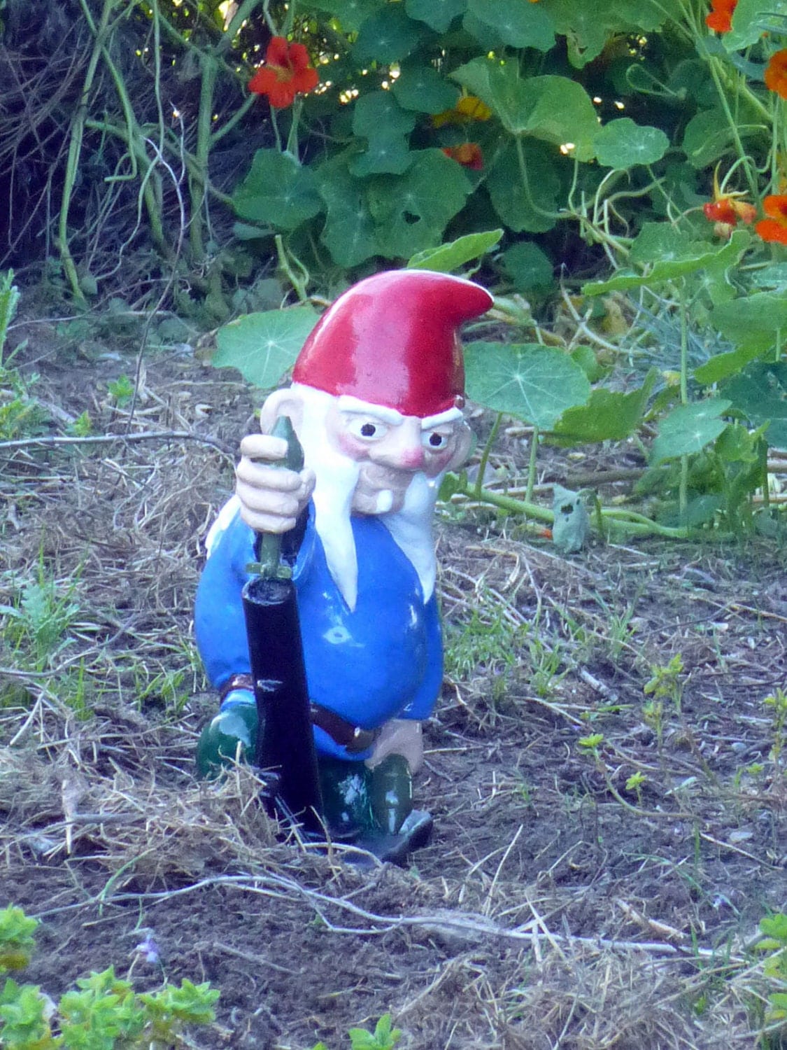 Combat Garden Gnome with Mortar Launcher