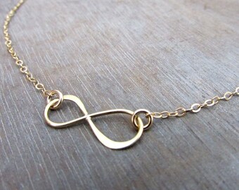 Gold Circle Necklace Brushed Gold Simple Necklace Minimal