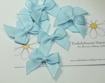 Unique small blue bows related items | Etsy