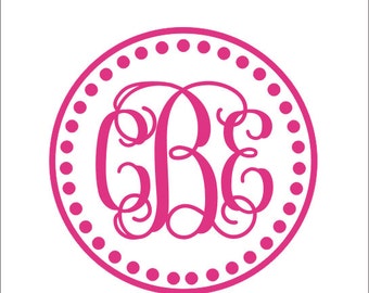 Preppy initials | Etsy