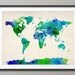 Cats Map of the World Map Art Print 181