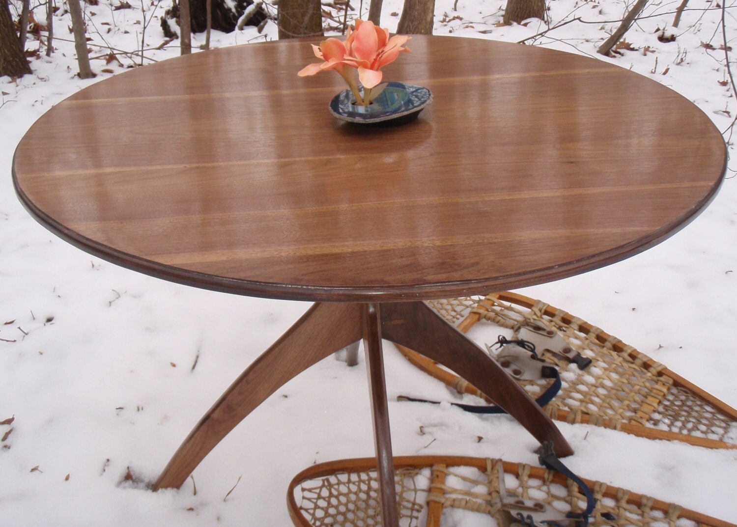 Cute all Walnut Walking Table