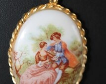 Popular items for limoges pendant on Etsy