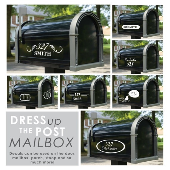 Custom Name and Address Mailbox & Front Door Decal Lettering