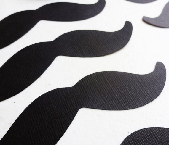 25 PAPER Mustache Cut Outs 4.5 inches Moustache Bash by PartyHQ