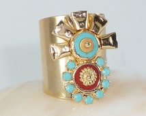 Popular items for gold turquoise ring on Etsy