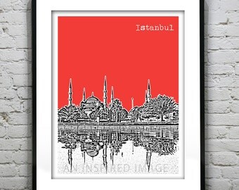 Istanbul skyline | Etsy