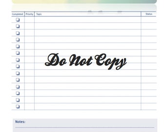 Printable Master To Do List