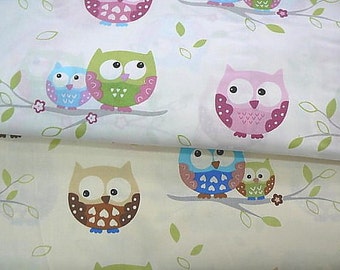 Little Owls New bolt 50x140 cm / cca 19 x 55 in quilting cotton fabrics ...