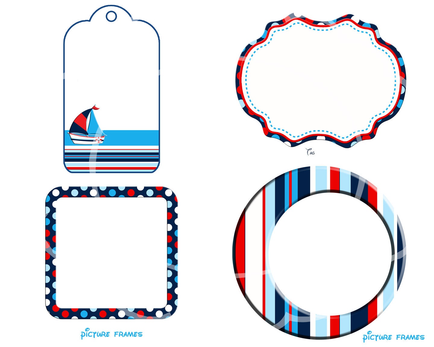 Nautical Chevron Clipart
