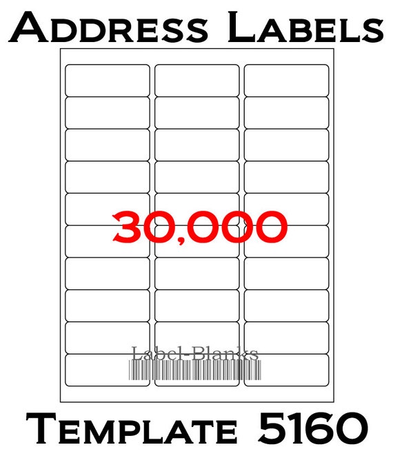 Avery Template 5160 Labels
