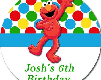Elmo Birthday Party Favors Personalized Stickers Many Sizes