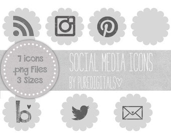 Purple Blog Buttons Purple Social Media Icons Cute Social