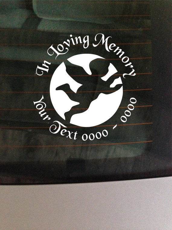 In Loving Memory Decal Window Sticker Custom Memorial car