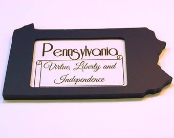 State shaped 4x6 picture frame by PineconeHome | Etsy