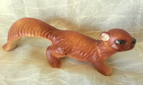 Vintage 1960's Ceramic Squirrel Figurine by TheEclecticOddyssey