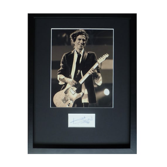 KEITH RICHARDS AUTOGRAPH photo display The Rolling Stones