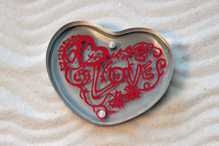 Original Hand Cut LOVE Paper Cutting Displayed in by QuietDove