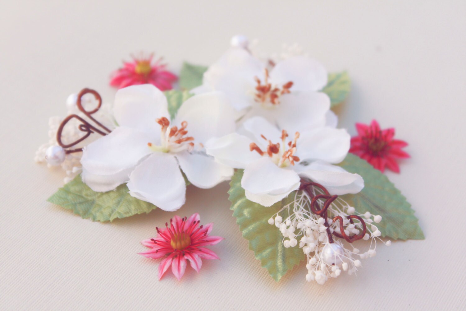 wedding flower hair accessories bridal aceccessories