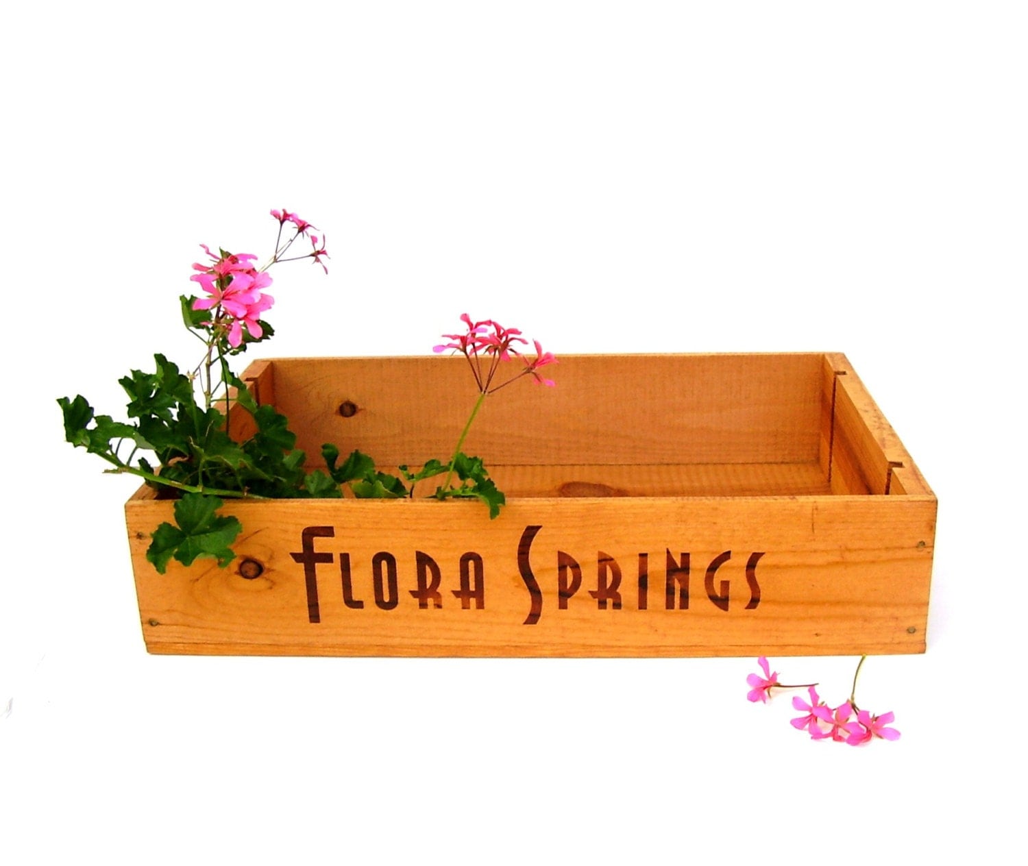 Vintage Wooden Crate Wood Planter Box Rustic Garden Wine Vineyard ...