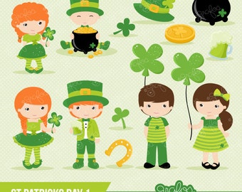 Popular items for leprechaun clipart on Etsy