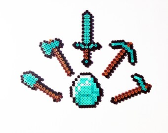 8 Bit Video Game Perler Tools Diamond