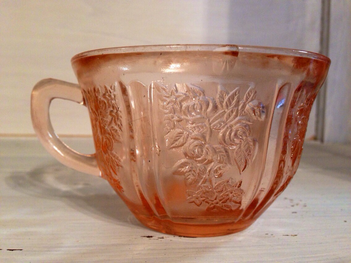 Pink Depression Cabbage Rose Tea Cup – Haute Juice