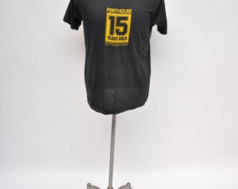 vintage tshirt PENTHOUSE MAGAZINE vintage anniversary tshirt 15 years ...