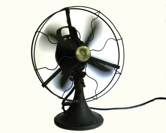 1930s Oscillating Fan Graybar Vintage Electric Cast Iron Fan