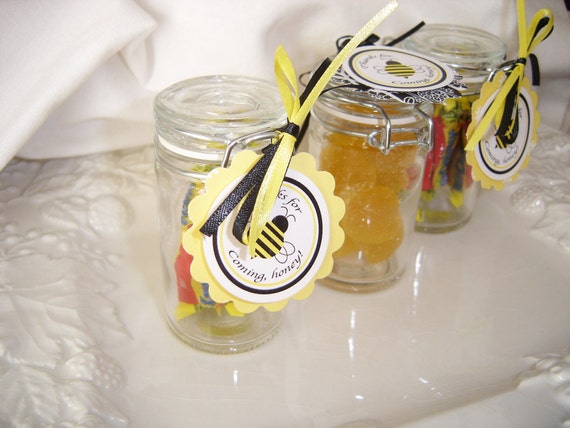 Personalized Honey Bumble Bee Glass Jar Party Favors