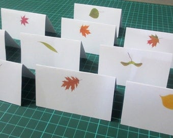 Popular items for leaf name card on Etsy