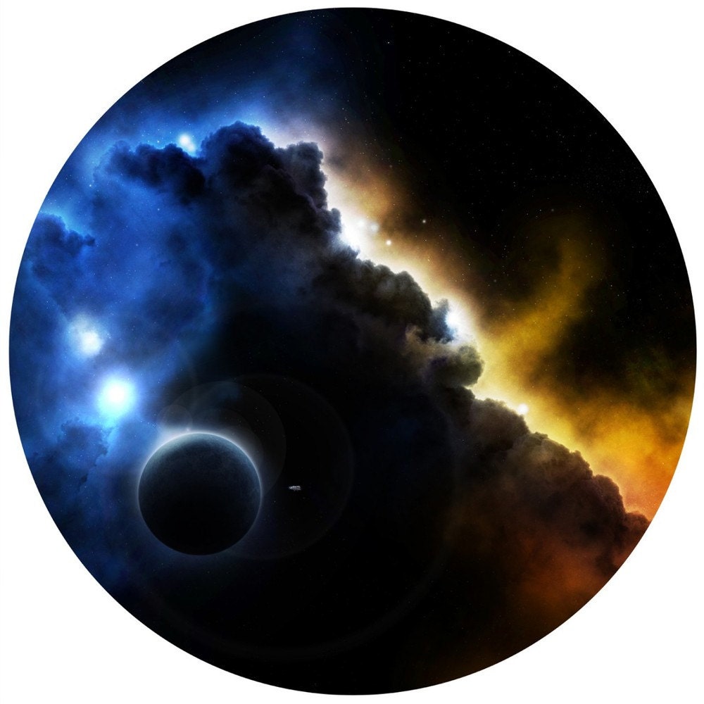 Outer Space Circle Wall Decal 20x20