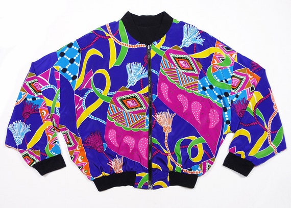 Vintage 90's swag baroque royalty color block oversized