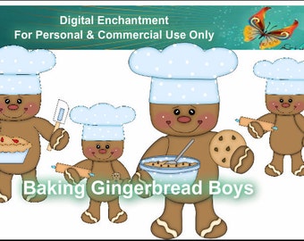 Instant Download Baking Gingerbread Man Digital Clip Art For ...