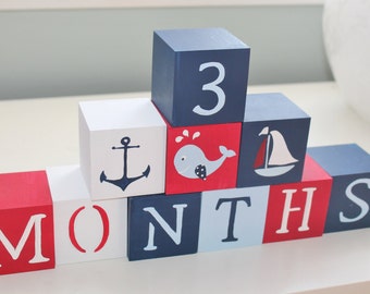 Baby Blocks Photo Prop for Monthly Baby by GypsyLaneDesigns