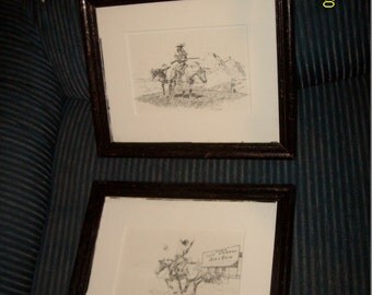 Popular items for western drawing on Etsy