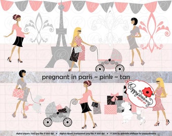 Dino Birthday Blue & Green: Clip Art Pack 300 dpi by poppydreamz