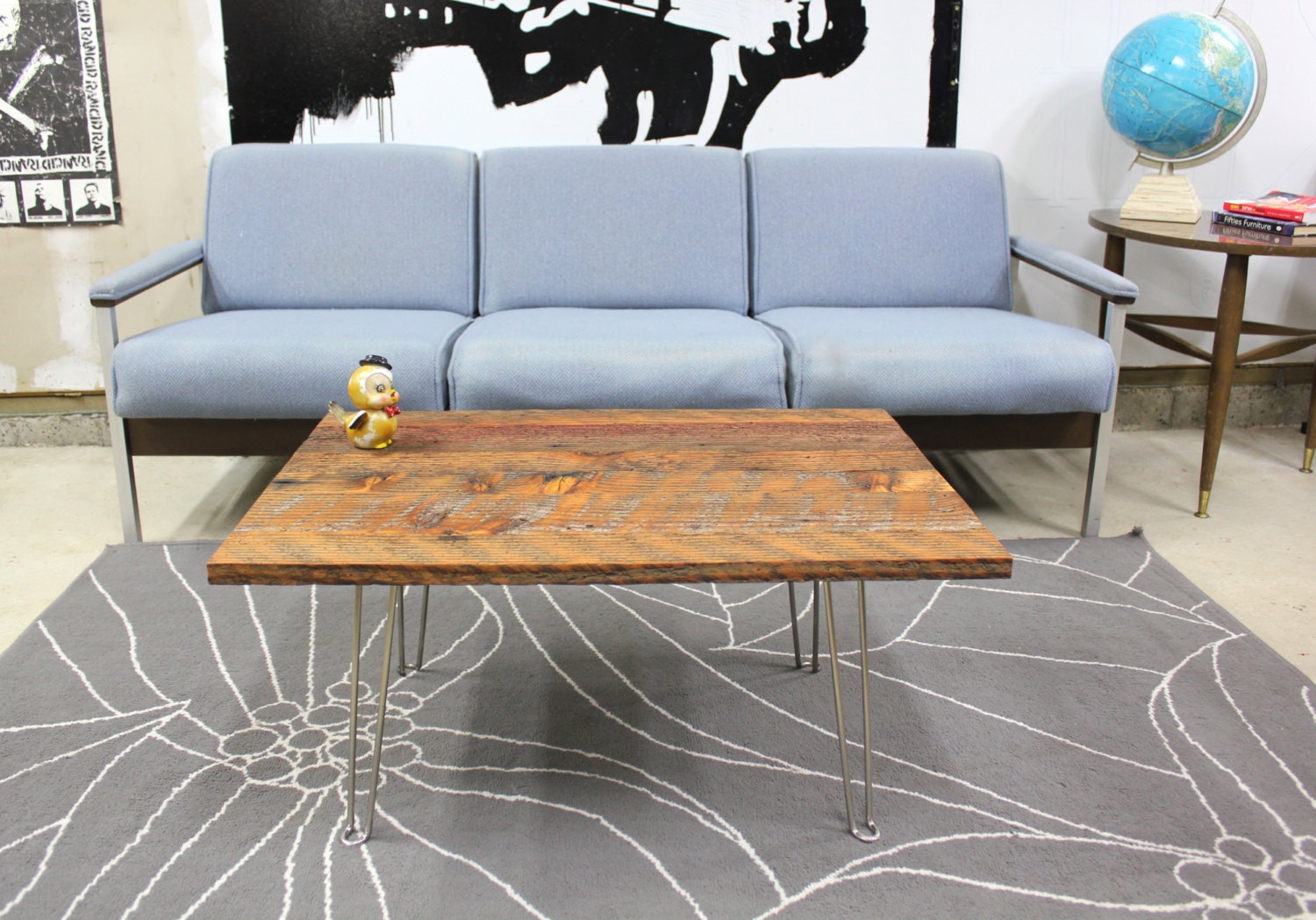 Modern Reclaimed Barn Wood Coffee Table by AtomicAttic on Etsy