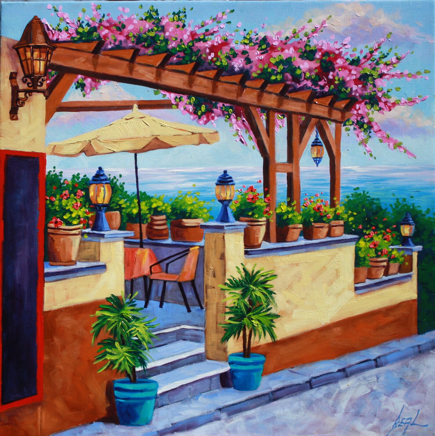Outdoor Cafe Drawings