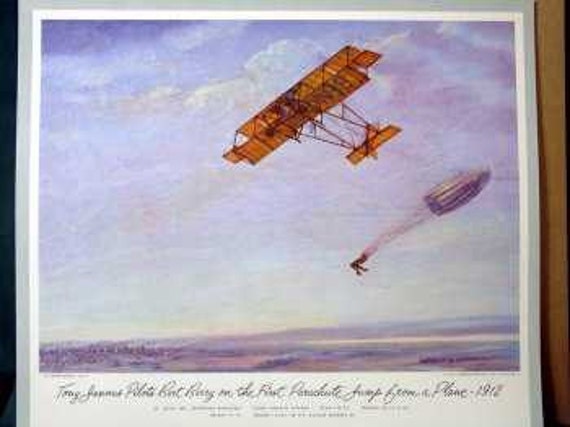 1912 First Parachute Jump from Plane Bert Berry Tony Jannus