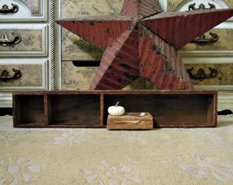 Vintage Rustic Wood Box / Shadow Box Display Box / Wall Decor / Wood Shelf